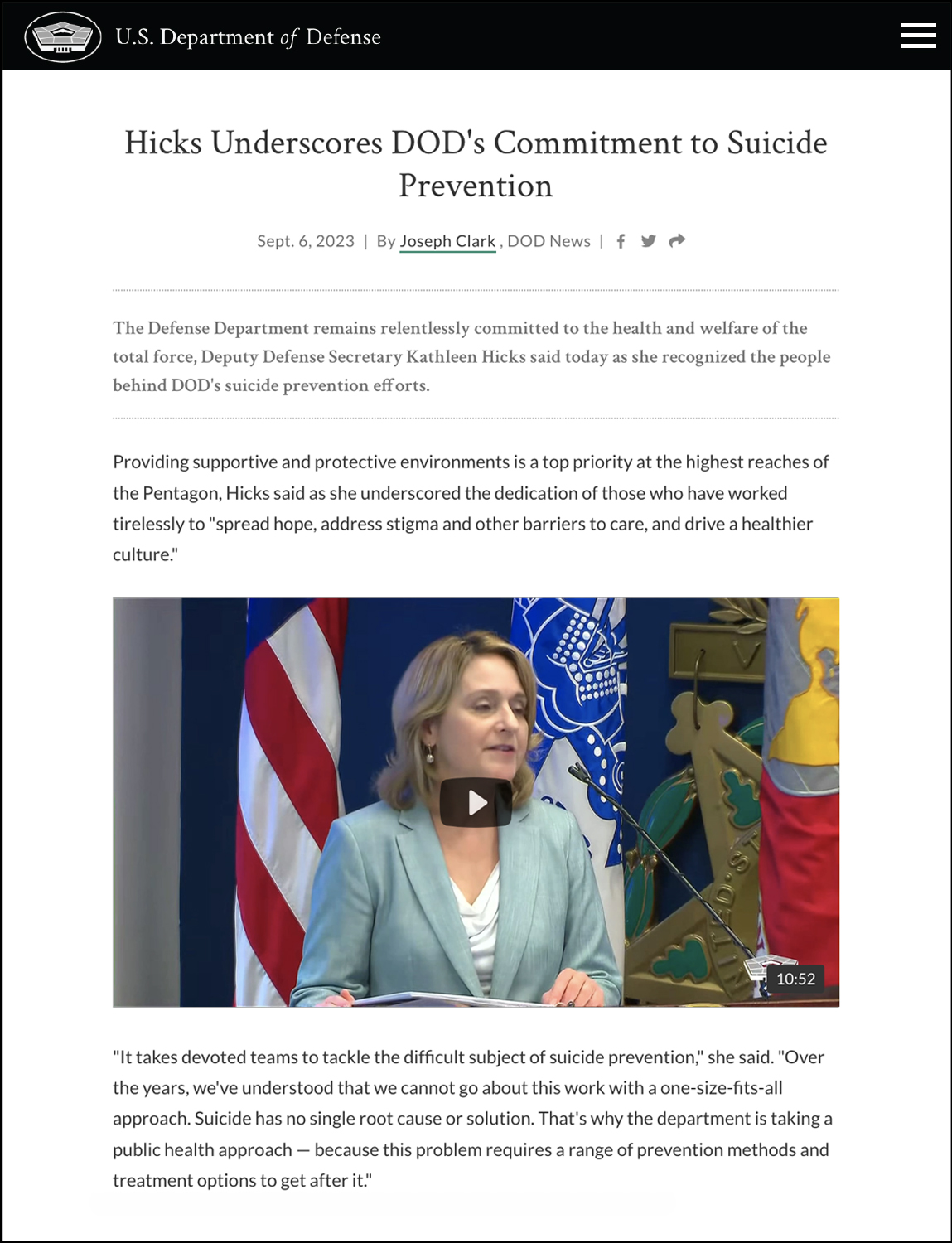 Defense Suicide Prevention Office