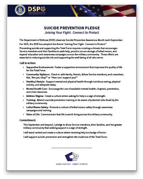 Defense Suicide Prevention Office | SP Prevention Outreach Toolkit
